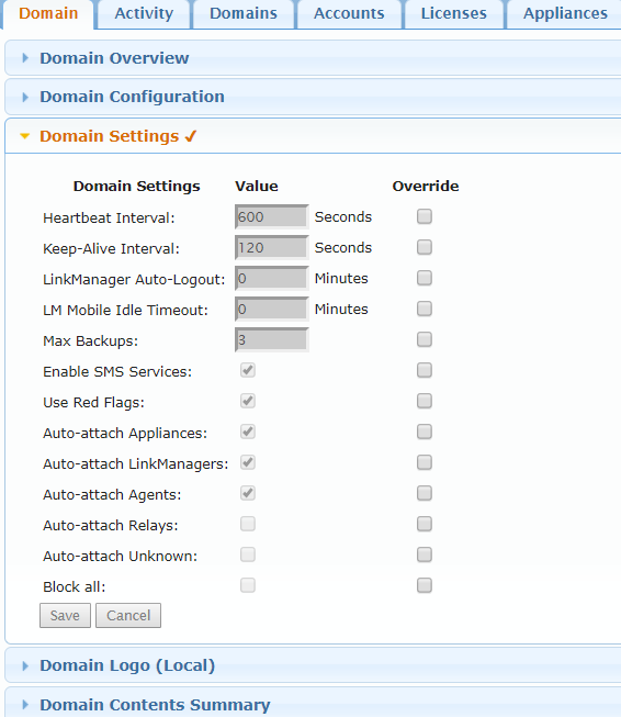 - Domain Administrator - Domain Tab - Knowledge base
