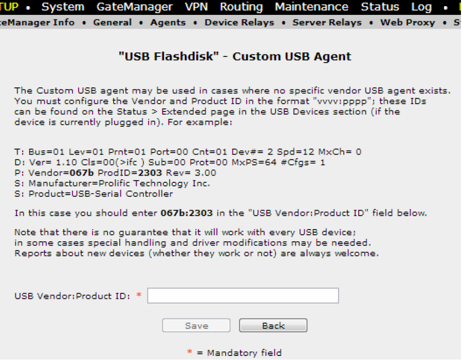 Setting Up An Agent For A Custom Usb Device Knowledge Base